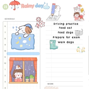 Cute Weekly Cleaning Schedule Template Cleaning Zone - Etsy