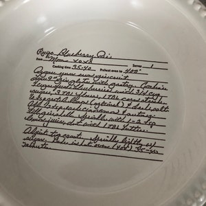 Handwriting on Plate Handwritten Letter Memorial Family - Etsy