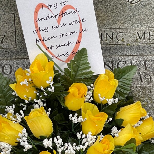 Birthday in Heaven, Cemetery Decorations, Grave Decorations, Grave ...