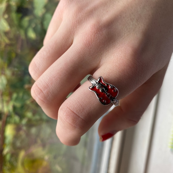 Guitar Ring | Bass Guitar Ring | Acoustic Guitar Ring | Instrument Ring ...