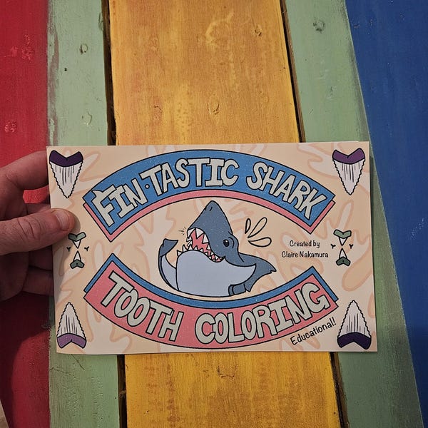 Fin-tastic Shark Tooth Coloring, Educational Coloring, Activity Book ...