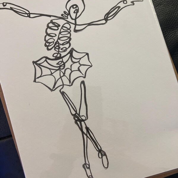 Schnauzer One Line Ink Art / Abstract Dog Ink Painting / Dog One Line ...