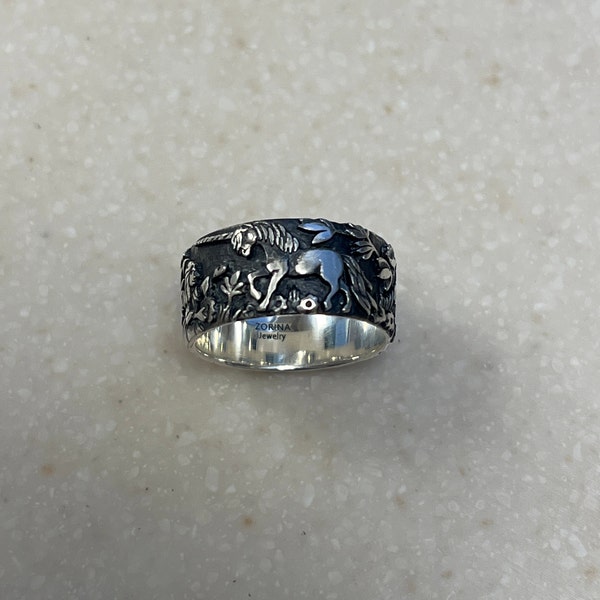 Samurai Ring Japanese Ring Japanese Engraving Samurai Ring With Men ...