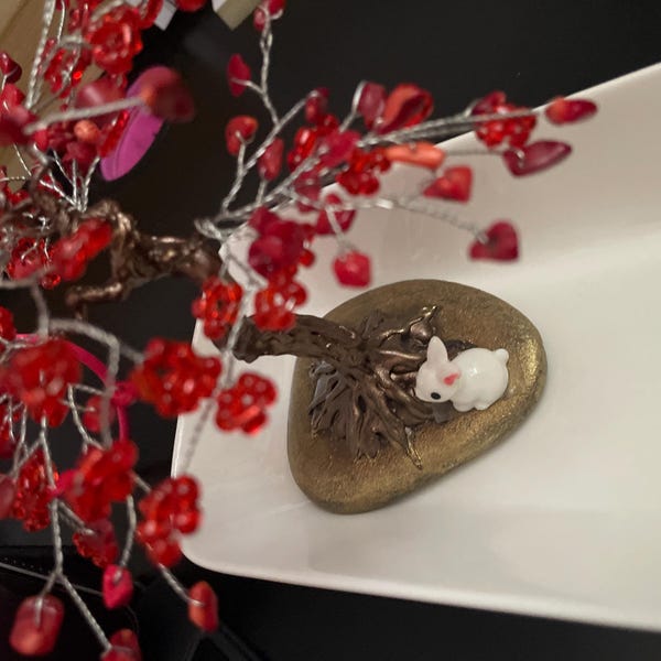 Coral Tree,beaded Tree,red Crystal Tree of Life,lucky Charm Tree of ...