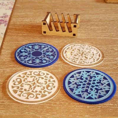 Round Mandala Coasters 56pc. Set. Collection 28. Fine Pattern ...