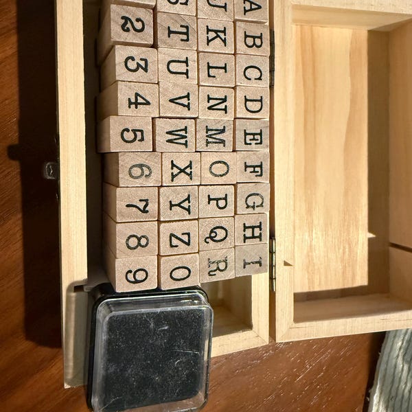 26 Uppercase Alphabet, 26 Lowercase Alphabet, Numbers, Symbols Stamp ...