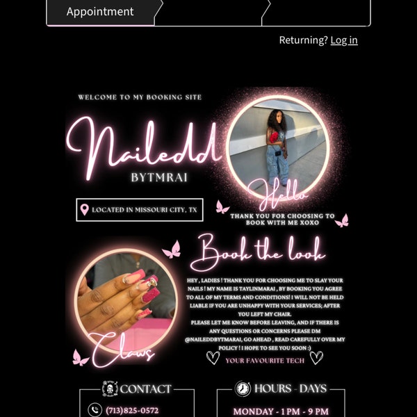 Modern Lash Technician Booking Website Template - Canva Template - Lash ...