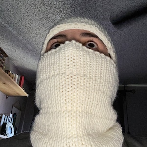Knitted Balaclava Single Color - Etsy
