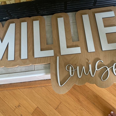 Nursery Name Sign, Space Theme Nursery, Space Name Sign, Above Crib ...
