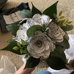 Custom Book Rose Bouquet Wedding Bouquet - Etsy