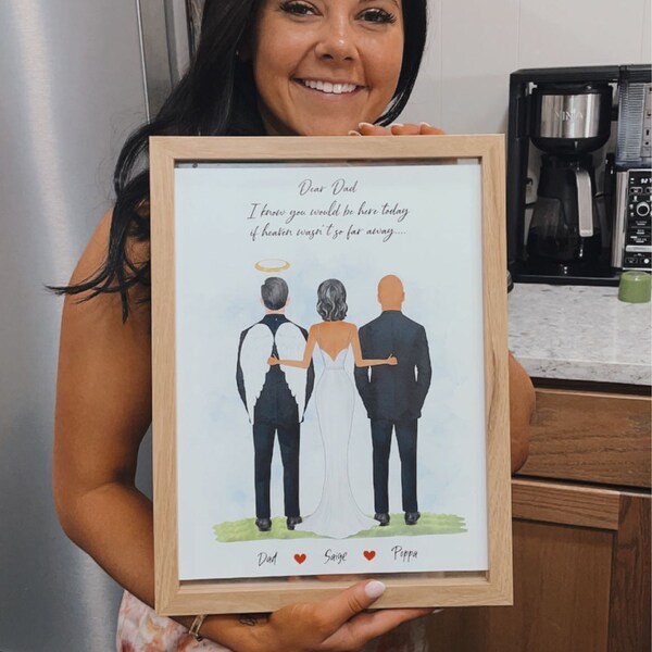 Custom Father of the BRIDE MEMORIAL Print-family Memorial Print-dad and ...