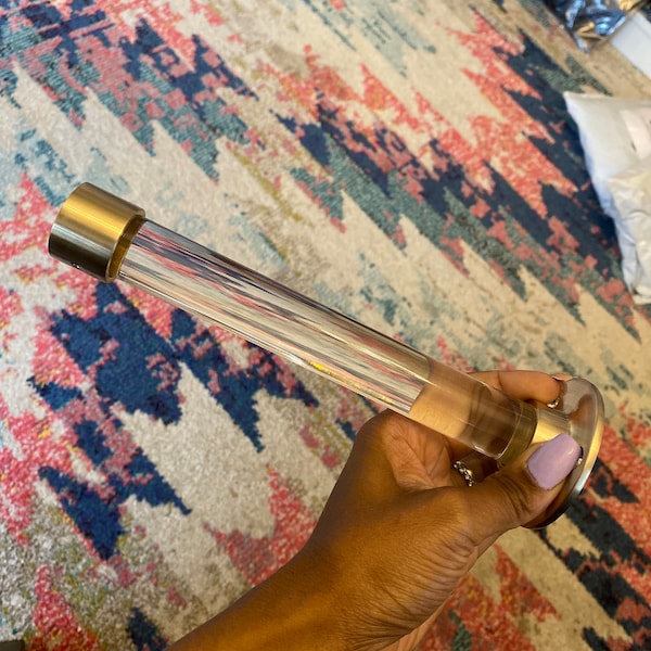 Luxholdups Lucite and Brass Projection Valet Hook, Lucite Rod Closet ...