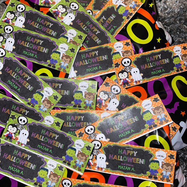 Halloween Treat Bag Toppers PRINTABLE Halloween Birthday Party Favors ...
