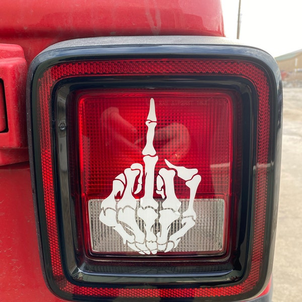 Skeleton Middle Finger Vinyl Decal Sticker - Etsy