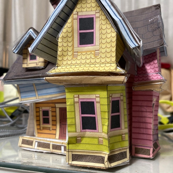 Up House Papercraft DIY Pdf Files,3d Paper Cut Template,hand Cut - Etsy
