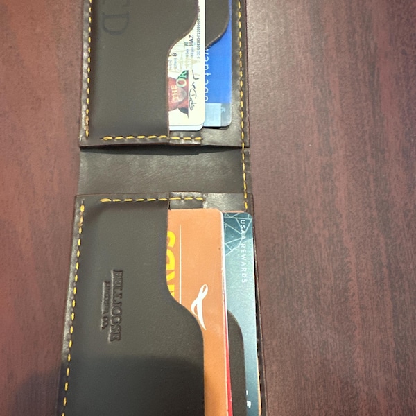 Handmade Full Grain Leather Wallet, Personalized Anniversary ...