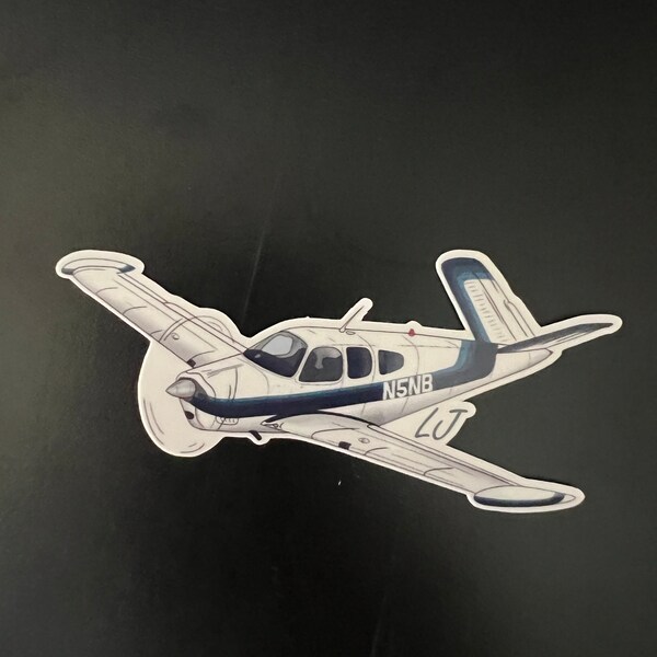Custom Airplane Stickers Hand Drawn Personalized Aviation Your Plane - Etsy