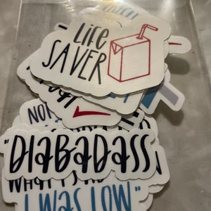 Diabetes Sticker Set, Type 1 Diabetes Stickers, Diabetic Stickers ...