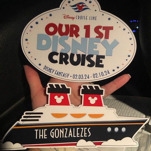 Our 1st Disney Cruise Ship Name Tag Family Magnet - Personalized Disney ...