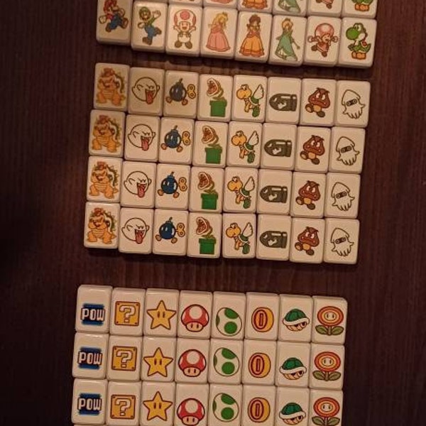 3 Player Brothers Mahjong Tile Slide Game: Custom Tile Matching - Etsy