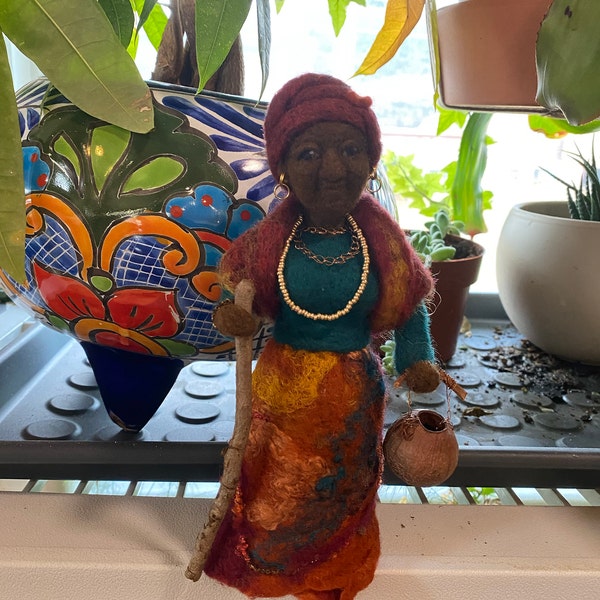 Sun Goddess Art Doll Needle Felted Figure - Etsy