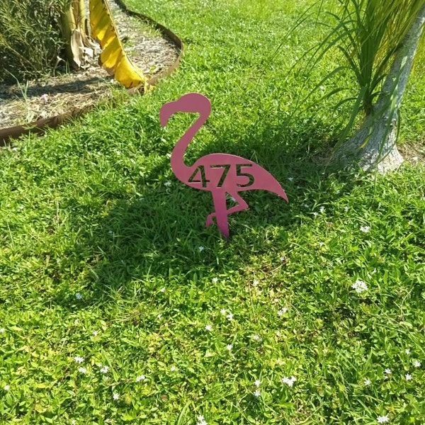 Flamingo Custom Address Sign, Metal Sign, Beach Sign, Beach Address ...