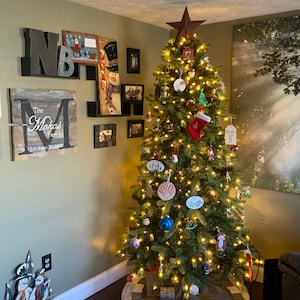 Red Star Christmas Tree Topper Decoration Red Metal Star 12 Reclaimed ...