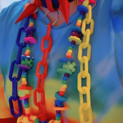 Kidcore Decora Rubber Frog Rainbow Necklace - Etsy