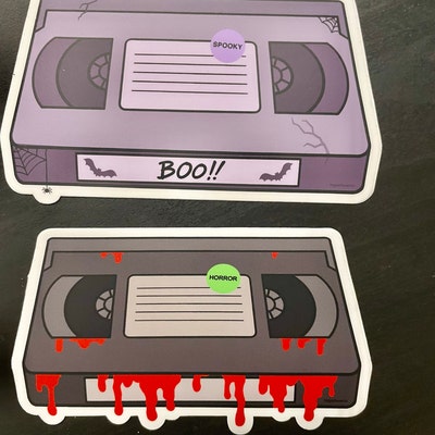 VHS Stickers Vegan Spooky or Horror 80s 90s VCR Video Rental Tapes ...