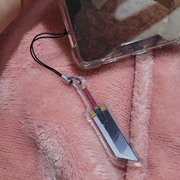 Video Game Sword Clear Acrylic Charm | Phone Charm, Video Game Charm ...