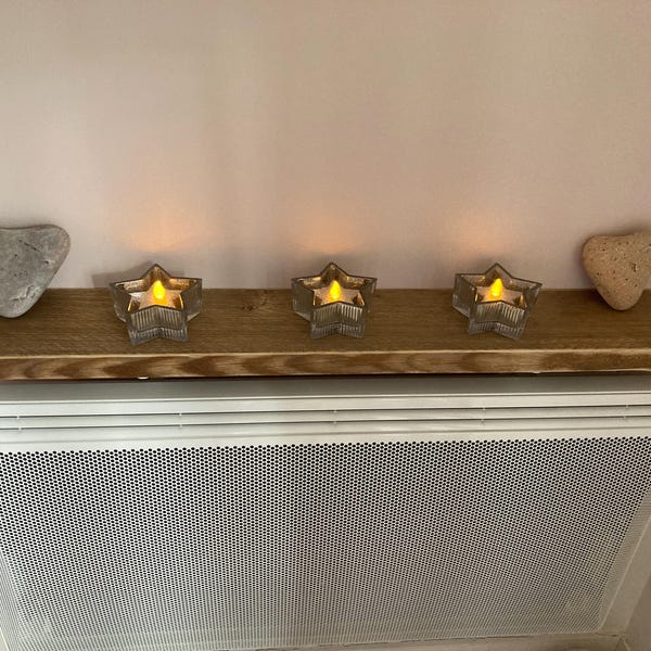 Solid Oak Console Shelf Over Radiator Without Drilling Your Walls - Etsy