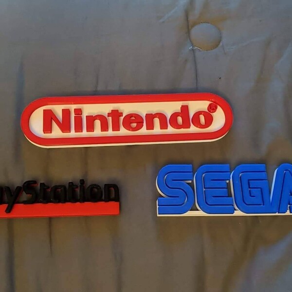 SEGA Video Game Logo Sign 6 in (3D Printed, Man Cave, Game Room, Shelf ...