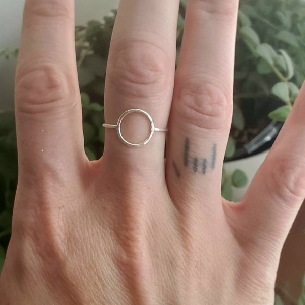 Karma Circle Ring in Sterling Silver - Etsy UK