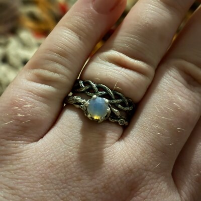 Unusual Garnet Branch Engagement Ring Twisted Branch Ring - Etsy