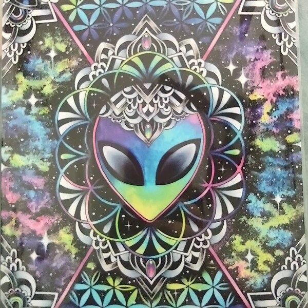 Art Print of Conscious Cosmos / Alien Art / Psychedelic Alien / Sacred ...