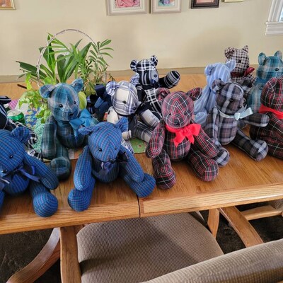 Memory Bear 15 Inches Tall Made From Your Loved One's - Etsy