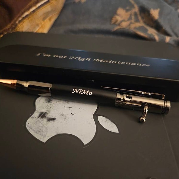 Personalized Ribbed Ball Pen Set, Custom Pen Set, CPA Gift, Gift for ...