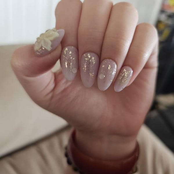 3d Flower Nails /custom Press on Nails/ Hand Made Press on Nails/faux ...