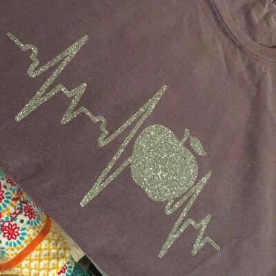 Apple Heartbeat SVG, Heartbeat SVG, Apple Svg, Teacher SVG Cut Table ...