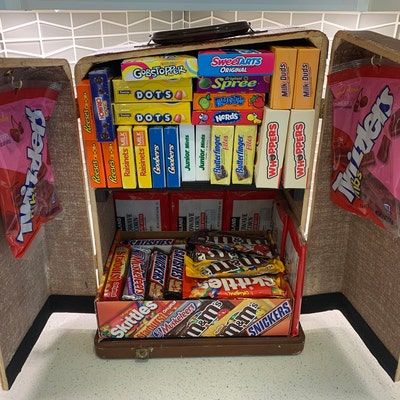 Vintage Popcorn and Candy Storage Cabinet, Movie Room & Home Theater ...