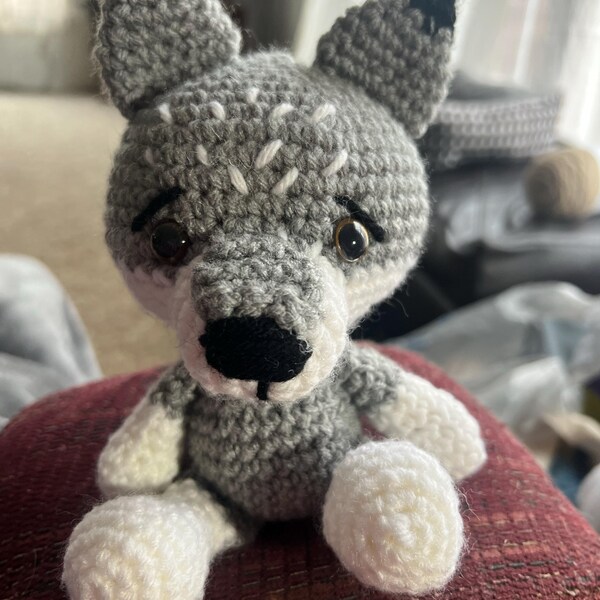 PATTERN: Wilson the Wolf Pup - Crochet Wolf Pattern - Amigurumi Wolf ...