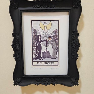 The Lovers VI Tarot Card Art Hand-cut Art Card Mounted on 5x7 Backing ...