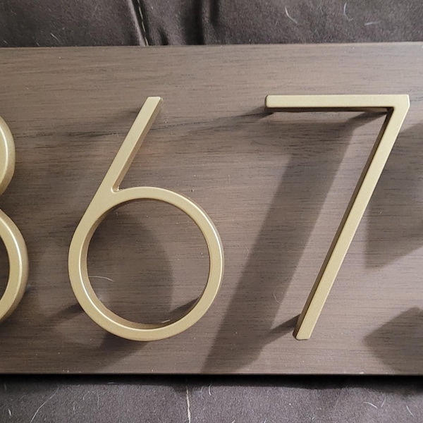 Gold House Number Sign, Vertical Address Plaque, New Home Gift ...