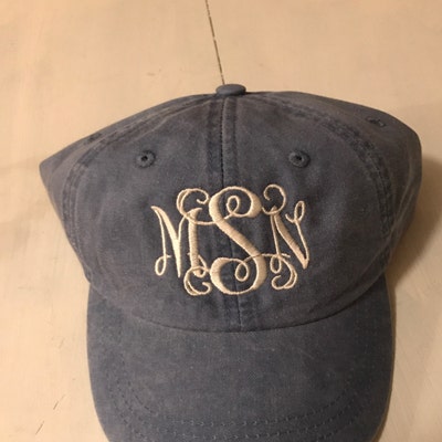 Monogram Hat, Custom Embroidered Monogram Hat, Embroidered Hat, Summer ...