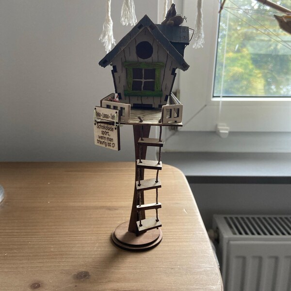 Wooden House Laser Cut Tree House,decorative Design Dxf,svg,cdr,ai,pdf ...
