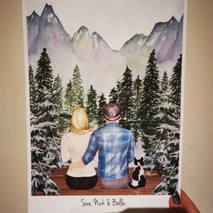 Personalised Couples Print, Couples Custom Print, Anniversary Print ...