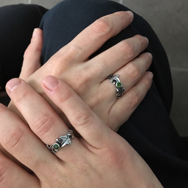 Silver Ring Ivy Elven Proposal Ring Woodland Jewelry - Etsy
