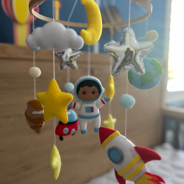 Space Baby Mobile Space Decor Nursery Astronaut Baby Boy Mobile Baby ...