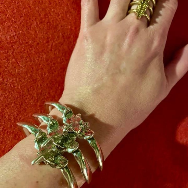 Vintage Mike Benet Formals Coral Mermaid Dress/gown W/red Pink Floral ...