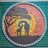 Layered Herz Bee Art svg Layered Mandala svg Honig herz svg Biene decor ...